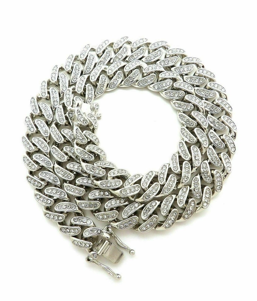 NBA YOUNGBOY 4KT NEVER BROKE AGAIN PENDANT SILVER CUBAN LINK CHAIN ...