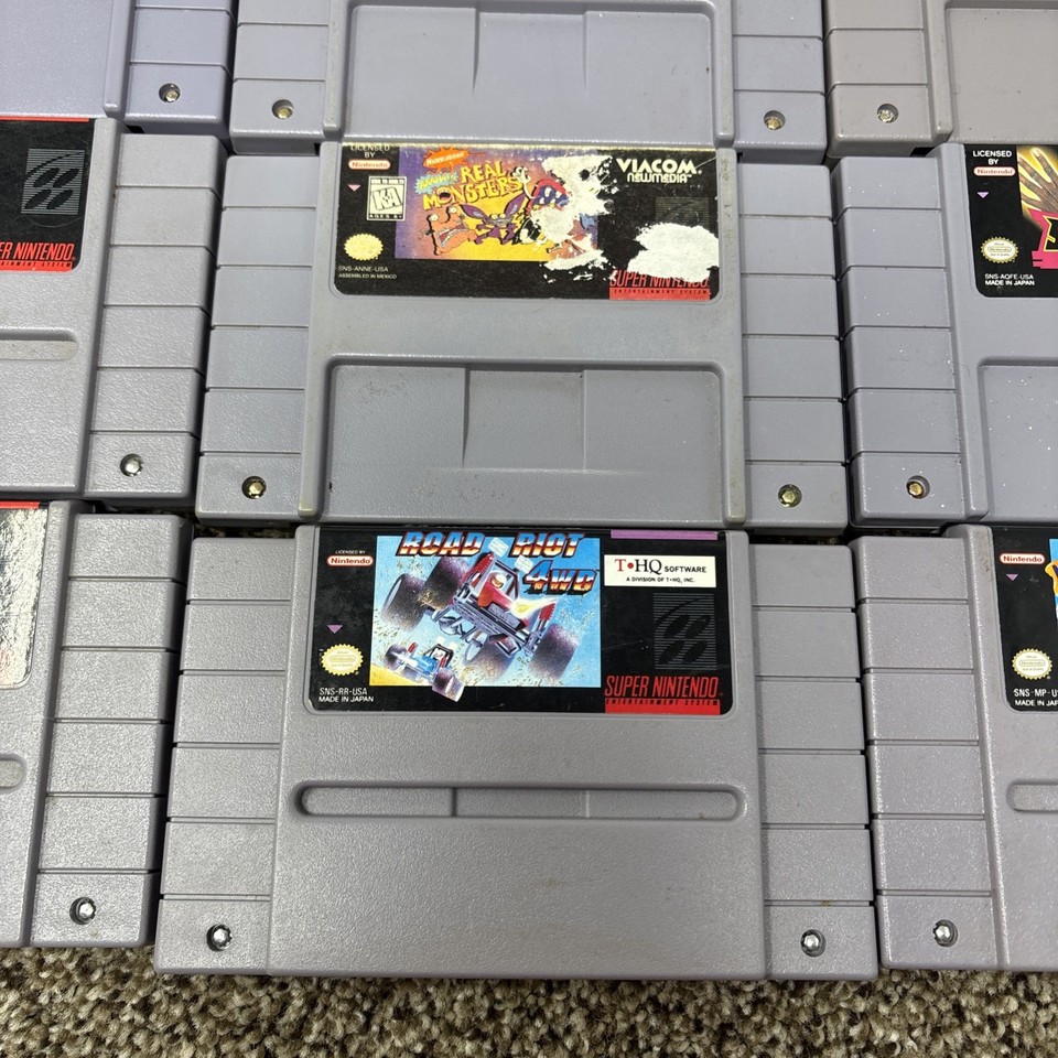 Super Nintendo SNES Game Lot Tested Lot Of 10 Classic Retro Games | eBay