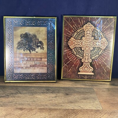 Joyce Kilmer Tree Poem Ornate Cross Framed Lot Special Moments Wall Art ...