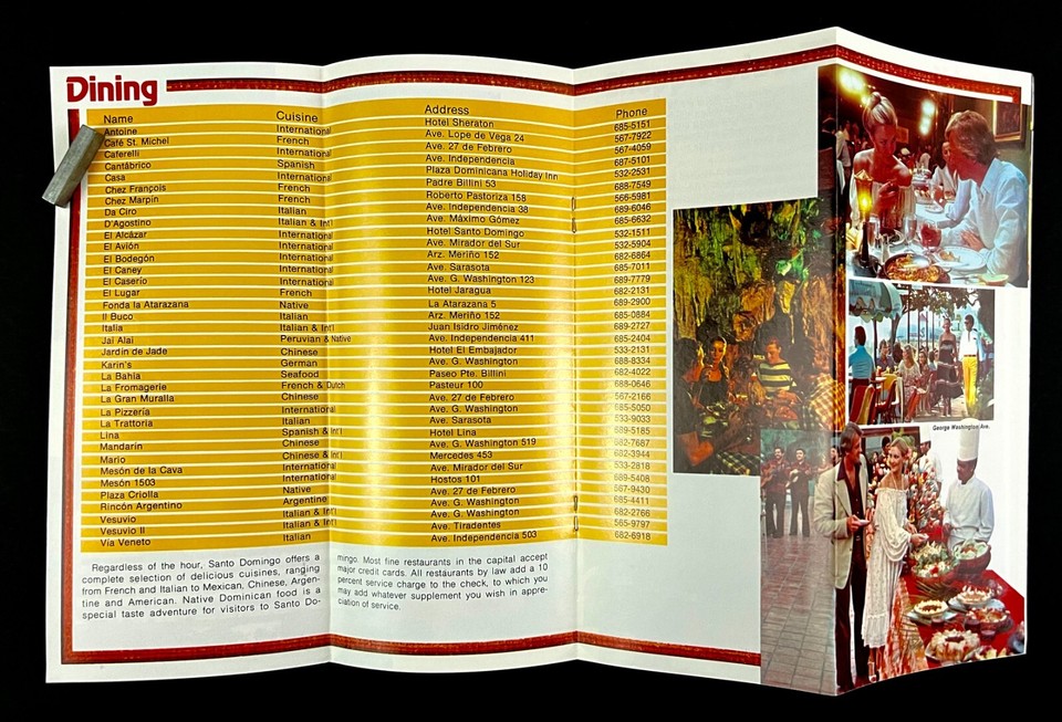 1981 Santo Domingo Dominican Republic Vintage Travel Brochure Tourist ...