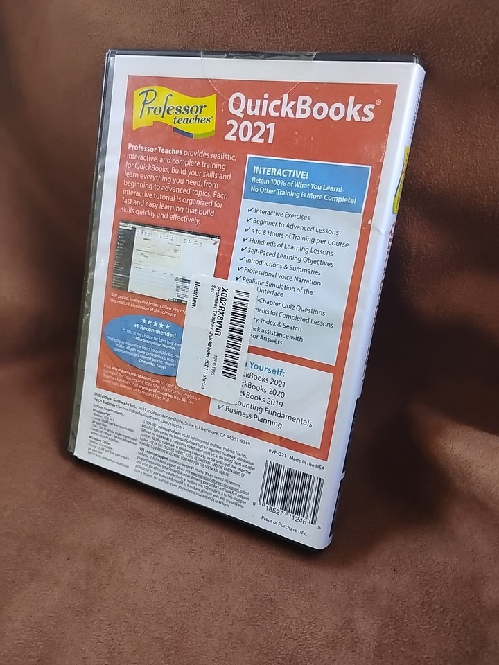 DVD Professor Teaches QuickBooks 2021 Tutorial Set PC | eBay