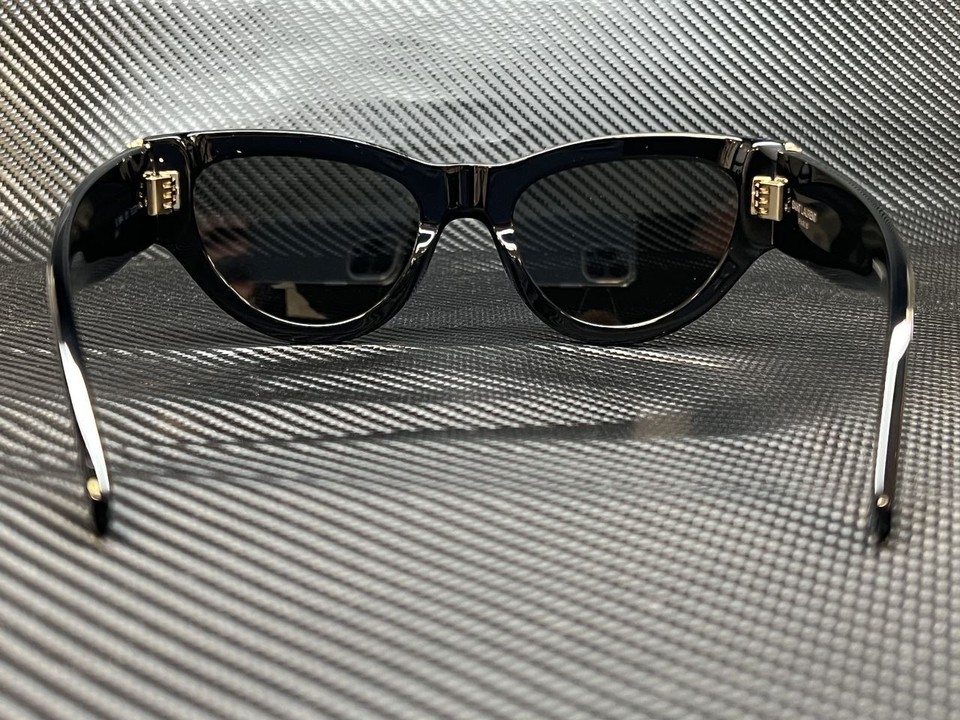 SAINT LAURENT SL M94 001 Black Silver Cat Eye 53 mm Women's Sunglasses ...