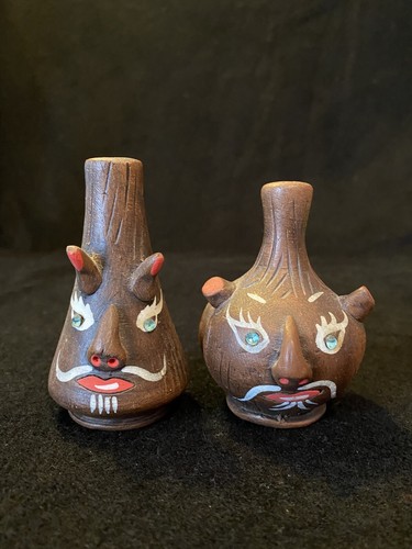 Vtg Devil Dragon Voodoo Tiki Rhinestone Eyes Chinese Figural Salt ...