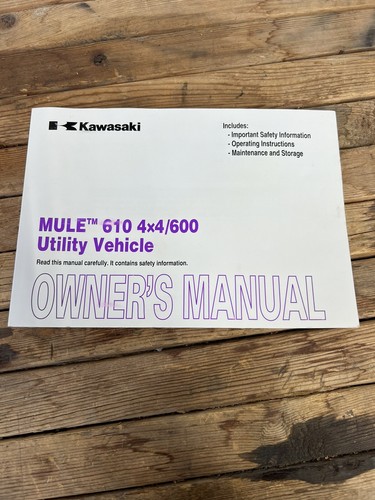 Kawasaki Mule Owners Manual 99987 1525 Kaf400 A9 B9 C9 2x4 4x4 ~usa