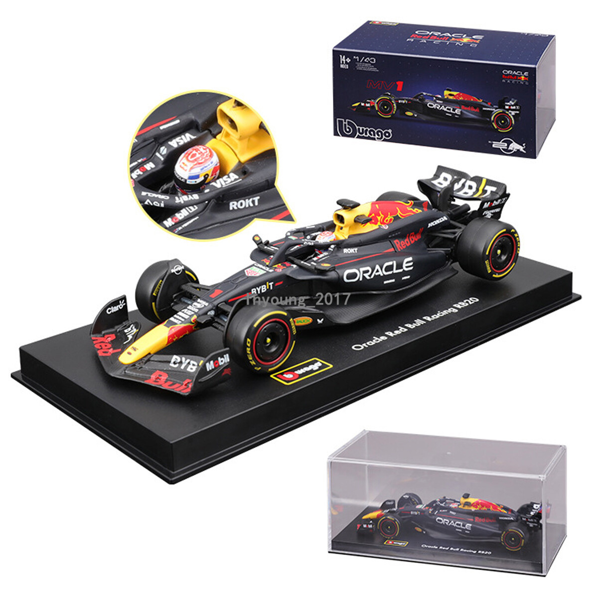 1/43 Scale F1 Red Bull RB20 2024 #1 Max Verstappen Model Car Diecast ...
