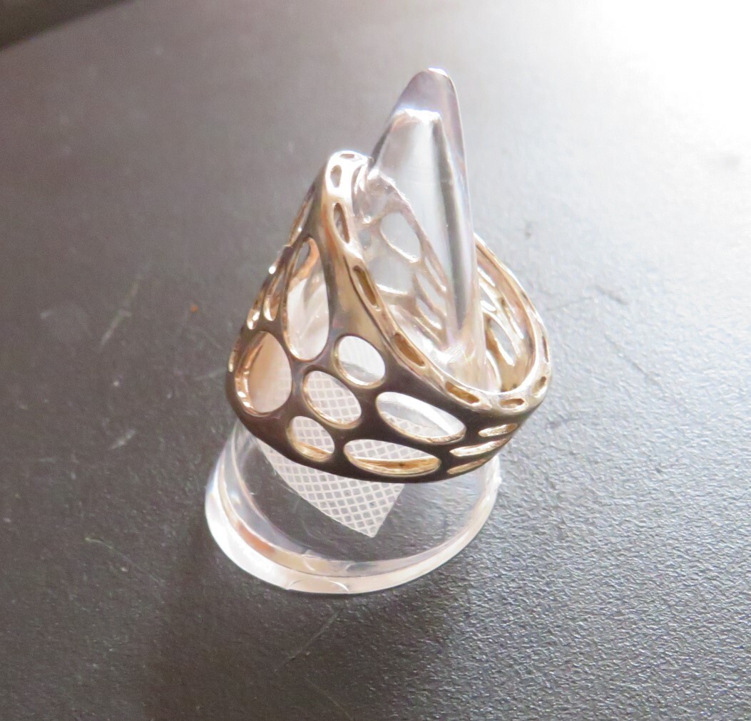 925 Sterling Silver Wide Holes Ring Size Q | eBay UK