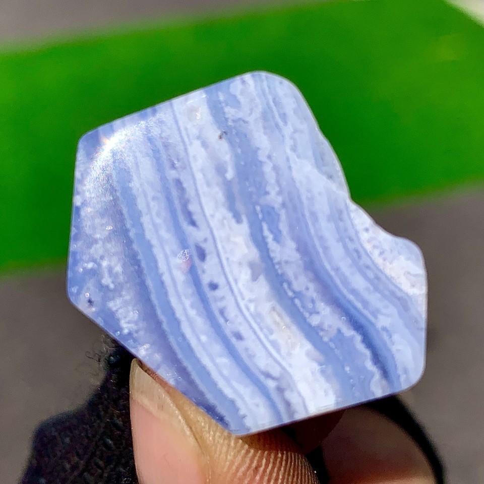 10G Natural Blue striped agate Crystal Chunks piece form Mineral ...