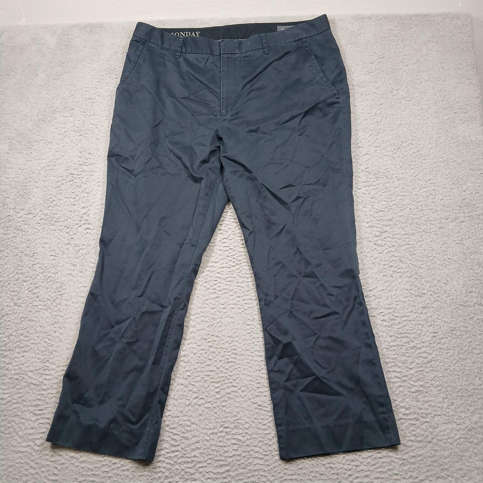 Bonobos Pants Mens 38x34 Navy Blue Monday Straight Leg Chinos Classic ...