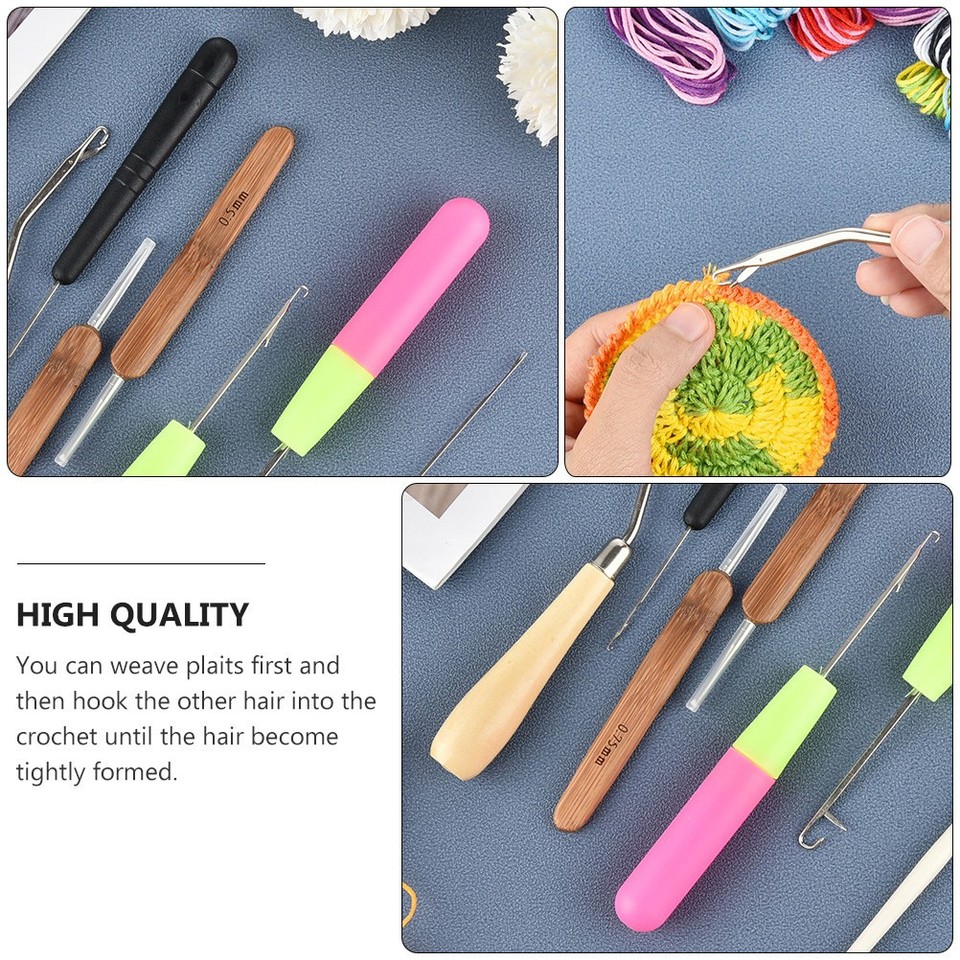 7 Pcs Dreadlocks Set Crochet Hair Braiding Tool Hook for Tightening ...