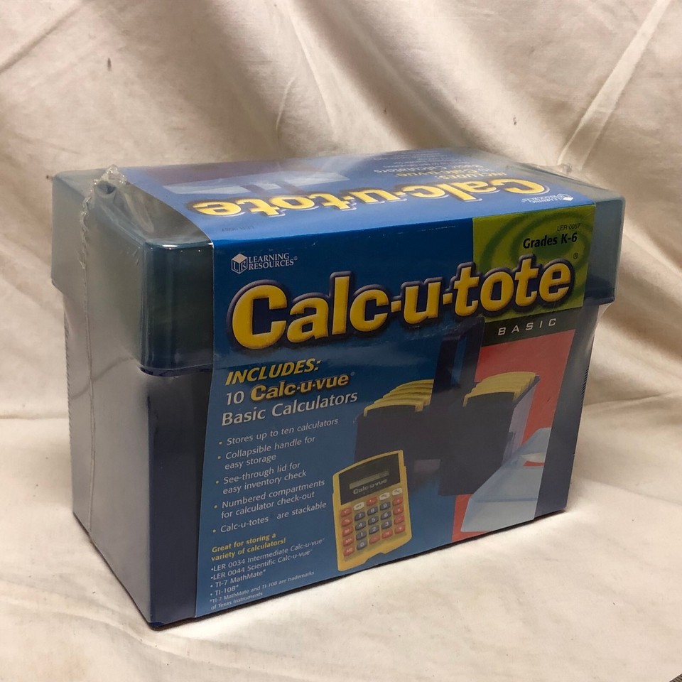 10 Basic Calculators & Storage Case Student Learning Resources Grades K ...