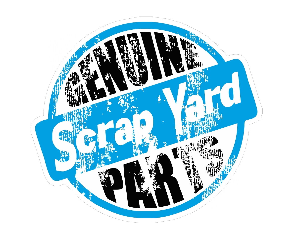 Distressed Aged Retro Genuine Scrap Yard Parts Euro Ratlook car sticker ...