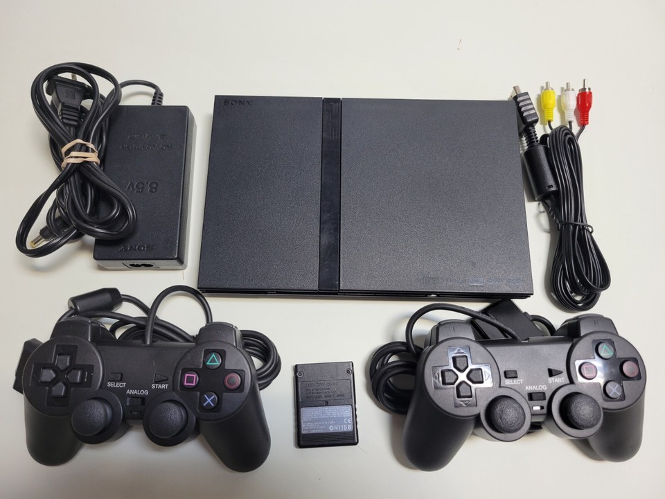 GUARANTEED Playstation 2 PS2 Console - 2 Controllers PS1 Compatible USA ...