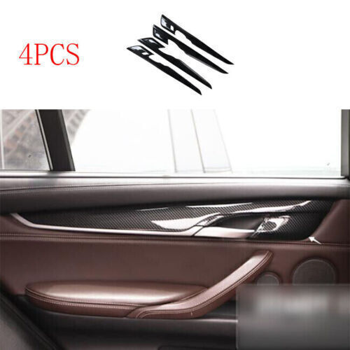 Carbon Fiber ABS Inner Door Panel Trim Cover Strip Fit For BMW X5 F15 ...