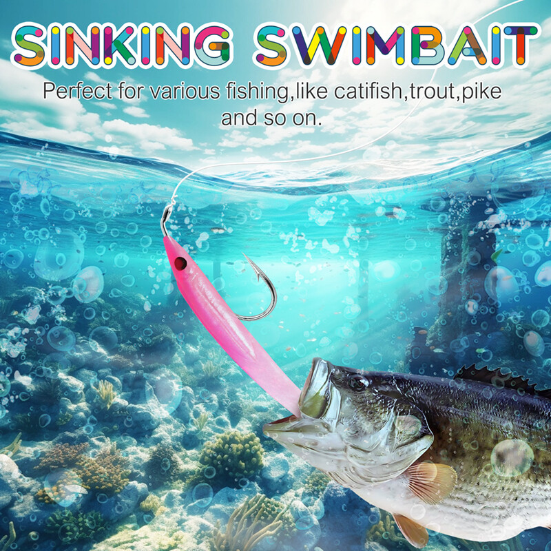 Fake Fishing Sea Fishing Bait with Hook Eel Bionic Bait 5cm/0.6G T ...