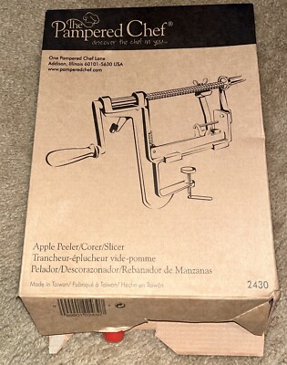 Pampered Chef Apple Peeler Corer Slicer Model 2430 In Original Box ...