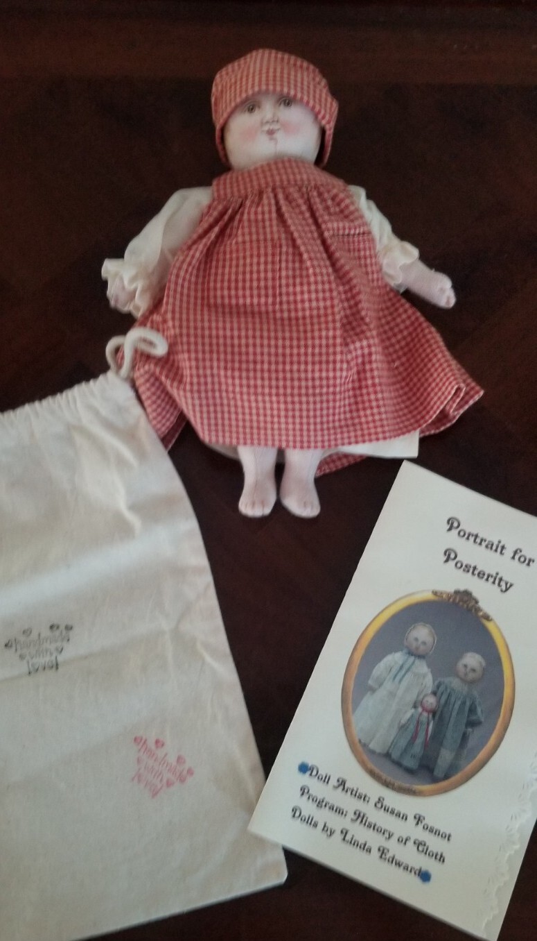 Tagged SUSAN FOSNOT cloth Artist Doll 10.5" EFFIE UFDC 2006 Convention ...