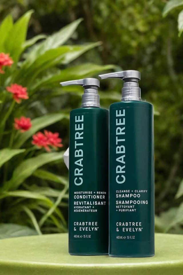 Crabtree & Evelyn Cleanse Clarify Shampoo & Conditioner 15oz. (443ml ...
