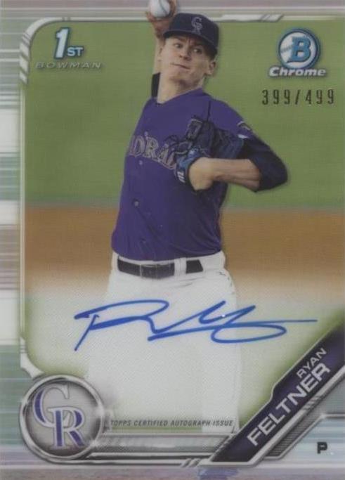2019 Bowman Chrome - Prospects Autographs Ryan Feltner #CPA-RF ...