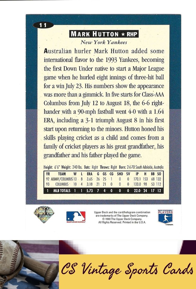 1994 Collector's Choice #11 Mark Hutton Silver Signature | eBay
