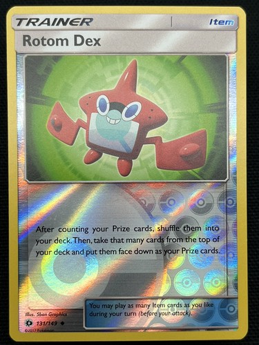ROTOM DEX 131/149 Rare Pokemon Sun & Moon Base Set Reverse Holo NM | eBay