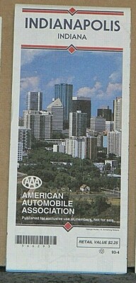 1993 AAA Street Map of Indianapolis Indiana | eBay