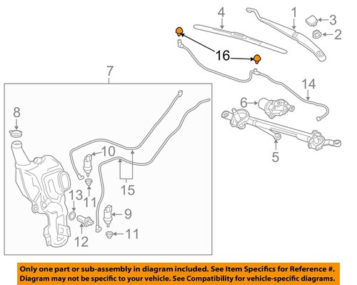 GM OEM Windshield Wiper Washer-Nozzle Spray Jet 84221502 | eBay