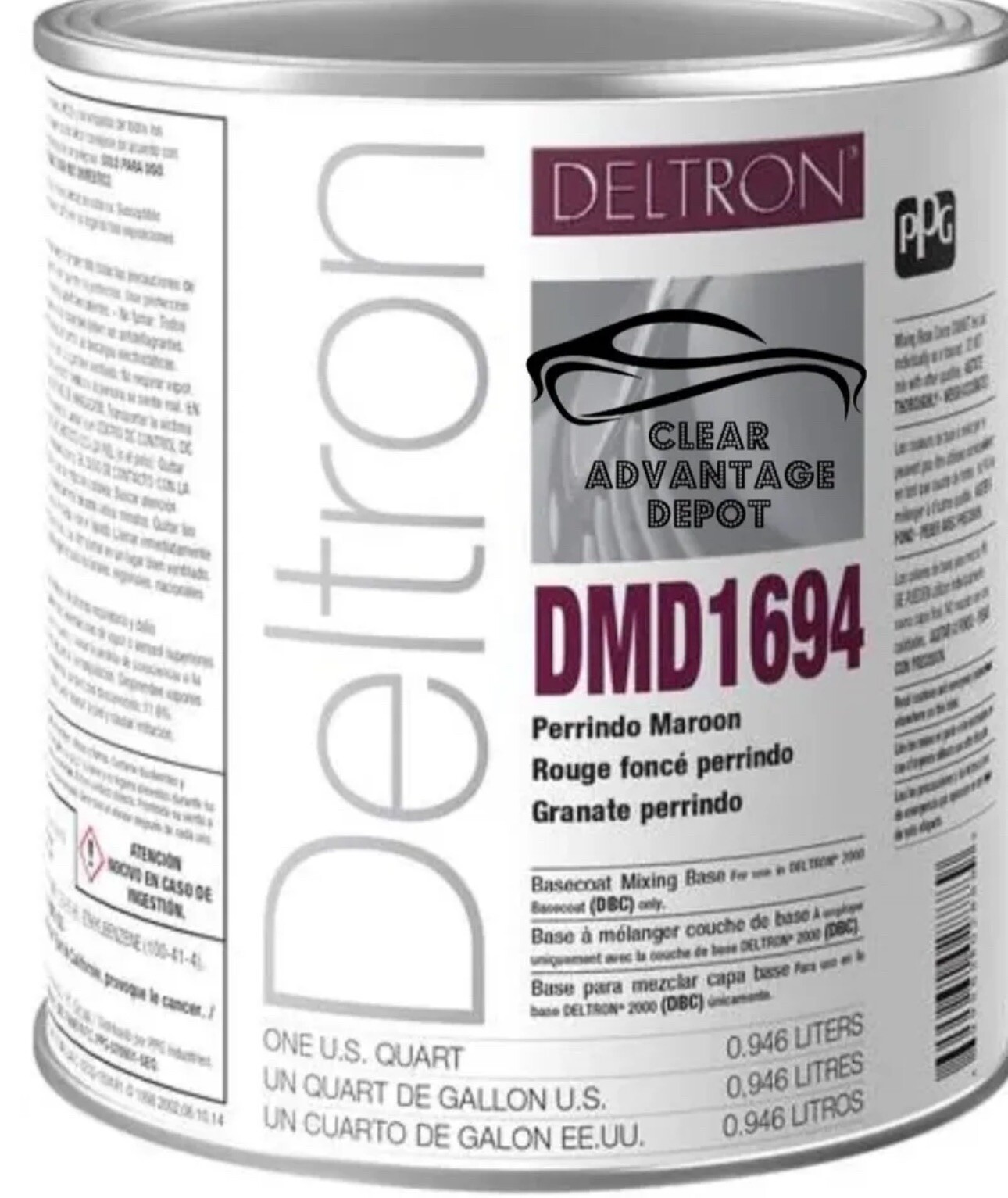 DMD1649 PPG Refinish Deltron 1 Gallon Jet Black Basecoat Paint | eBay