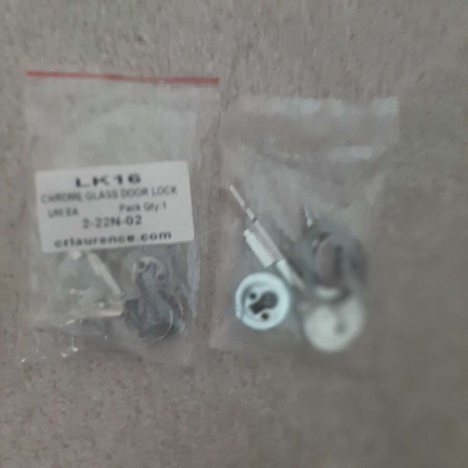 Lot of 2 Glass Lock Sliding Glass Door Locks with Key Display case ...