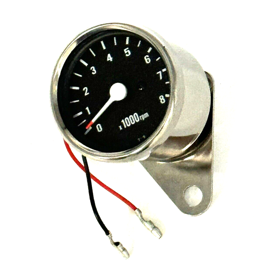 HARLEY MINI TACHOMETER MECHANICAL CABLE-DRIVEN TACH 2:1 RATIO BLACK ...