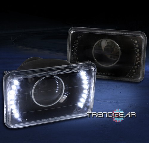 4X6 DIAMOND CUT LED PROJECTOR HEADLIGHT LAMP BLACK H4651 H4652 H4656 ...