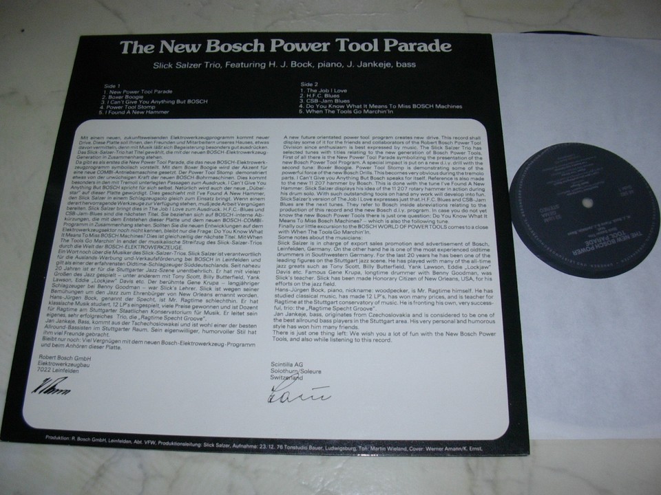 Slick Made Salter Trio the New Bosch Power Tool Parade Ad LP ...