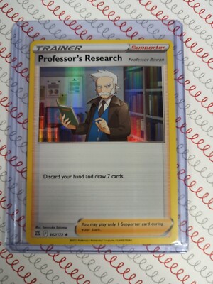 Pokemon Rare Holo Foil Professor's Research Card 147/172 Brilliant ...