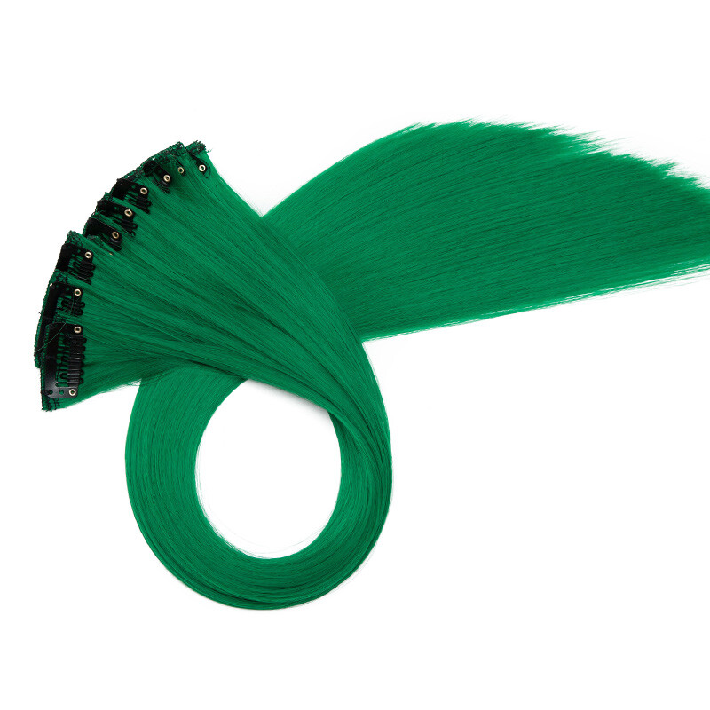 10 peices Highlight Clip In Colored Hair Extension Color Strip Straight ...