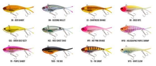 Nomad Design Vertrex Max 95mm 25g Soft Vibe Fishing Lure - Choose ...