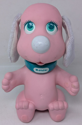 Vintage Rub A Dub Doggie Rosie Pink Vinyl Puppy Bathtub Toy Dog Tyco ...