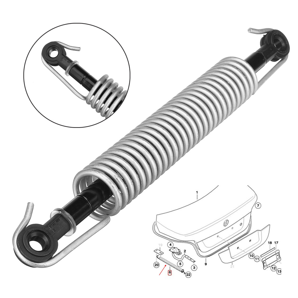 Boot Trunk Lid Tailgate Spring Shock Absorber For BMW 5 Series E60 ...