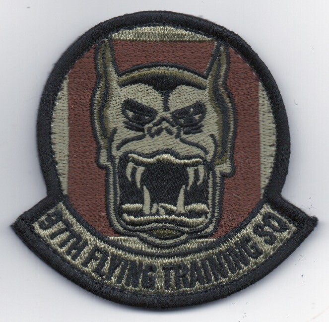 USAF Patch 97th FLYING TRNG SQ, OCP, 3" X 3" Hook side backing ...