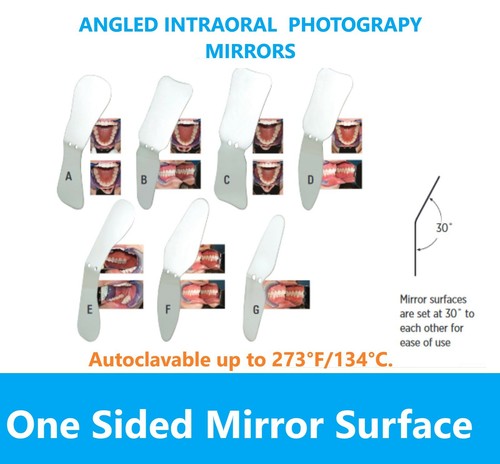 Dental Orthodontic Intraoral Photo Mirrors Buccal, Occlusal, One Sided ...