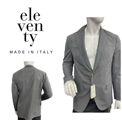 NWT Eleventy Platinum 100% Wool Sport Coat In Grey Size:52 EU (US 42) | eBay