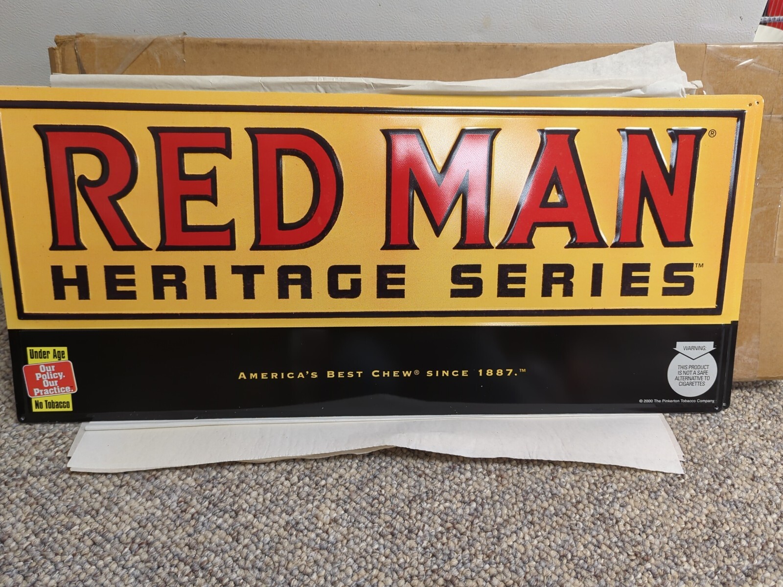 VINTAGE RED MAN TOBACCO HERITAGE SERIES METAL SIGN YEAR 2000 | eBay