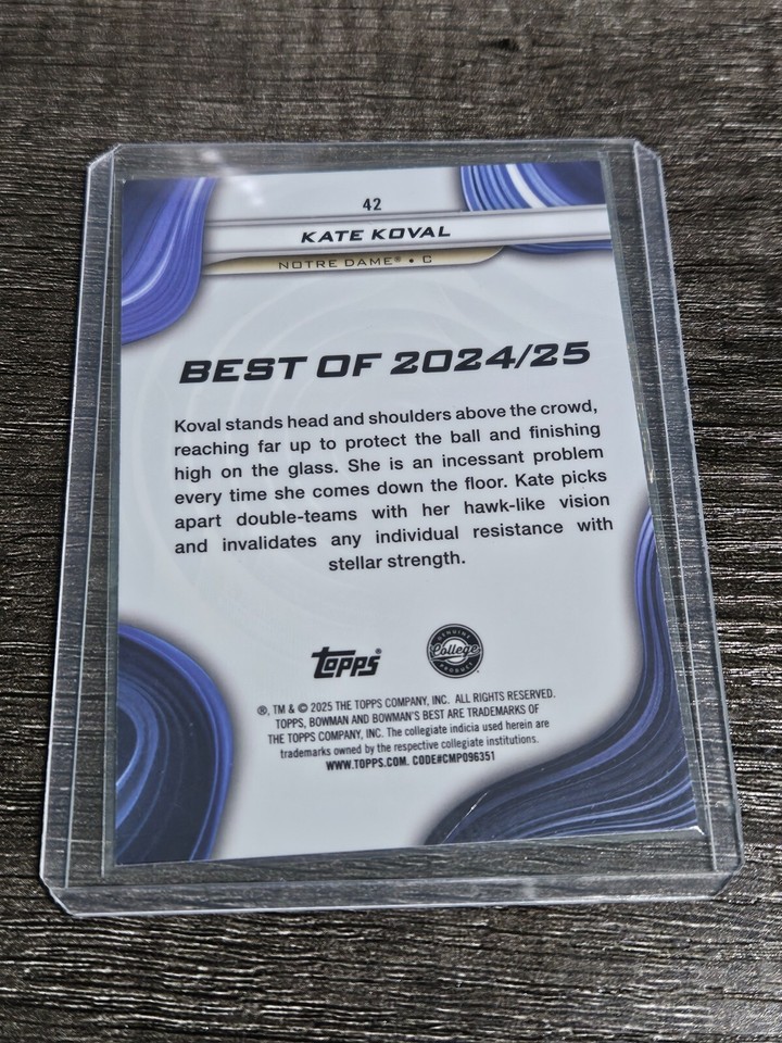 2025 Bowman Best U # 42 - KATE KOVAL (RC) | eBay