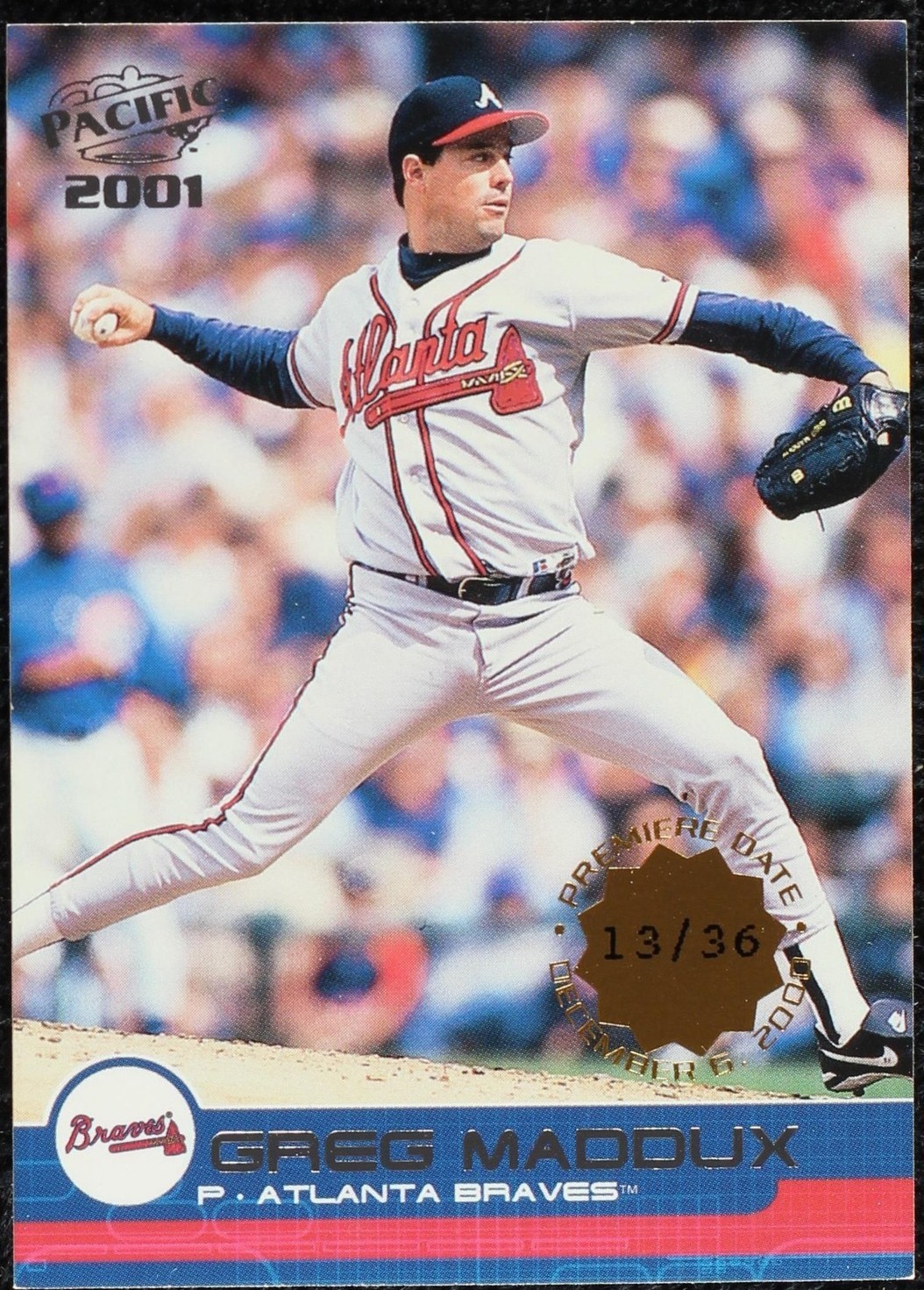2001 Pacific - Greg Maddux #41 Premiere Date /36 for sale online | eBay