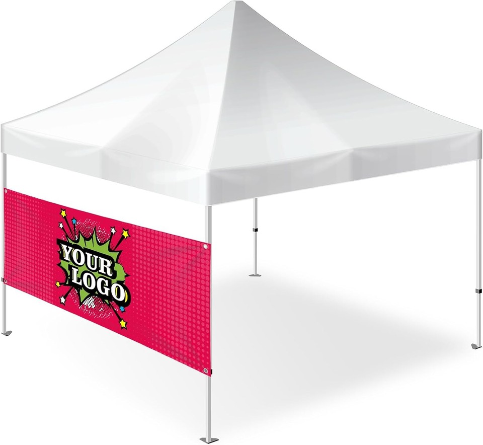 Custom Tent Banner and Valance with Logo Customize fit for Canopy Tent ...