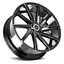 (Set-4) Strada Sega 22x9 5x115 15MM Gloss Black wheels rims 22 Inch for ...