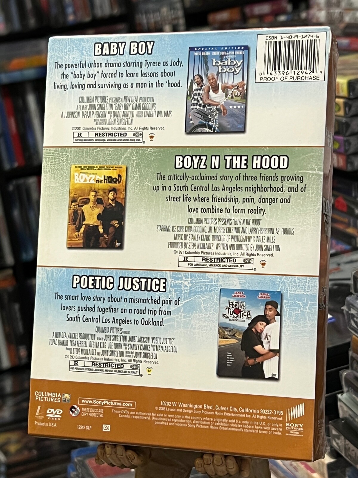 John Singleton Set - Boyz N The Hood / Baby Boy / Poetic Justice - Box ...