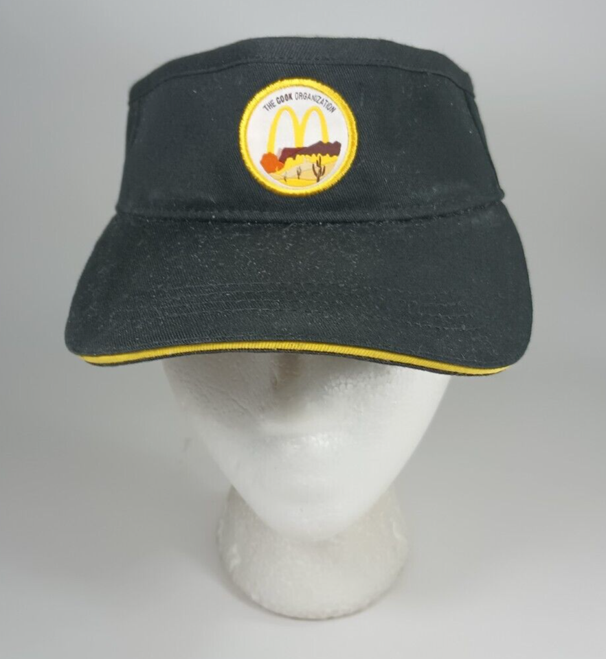 Rare McDonald's Southwest Cook Family Employee Black Visor Hat Cap ...