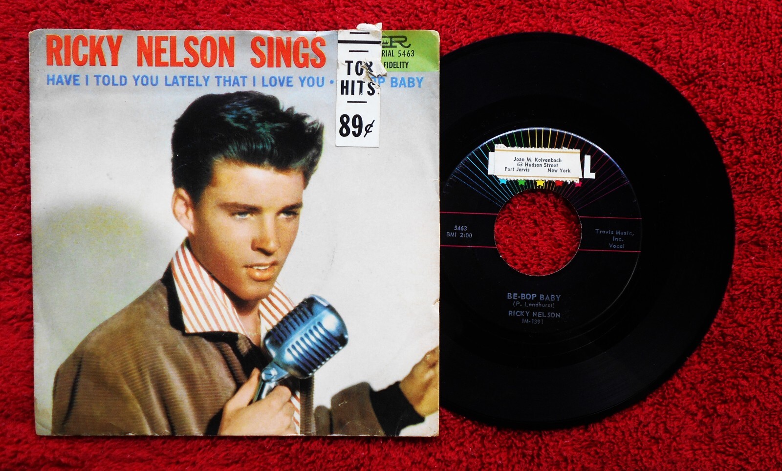 RICKY NELSON SINGS BE BOP BABY 1957 45 & PICTURE SLEEVE | eBay