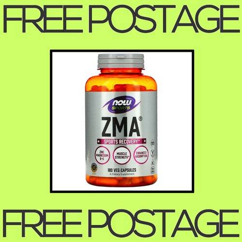 NEW NOW Foods, Sports, ZMA, Sports Recovery - 180 Veg Capsules FREE ...