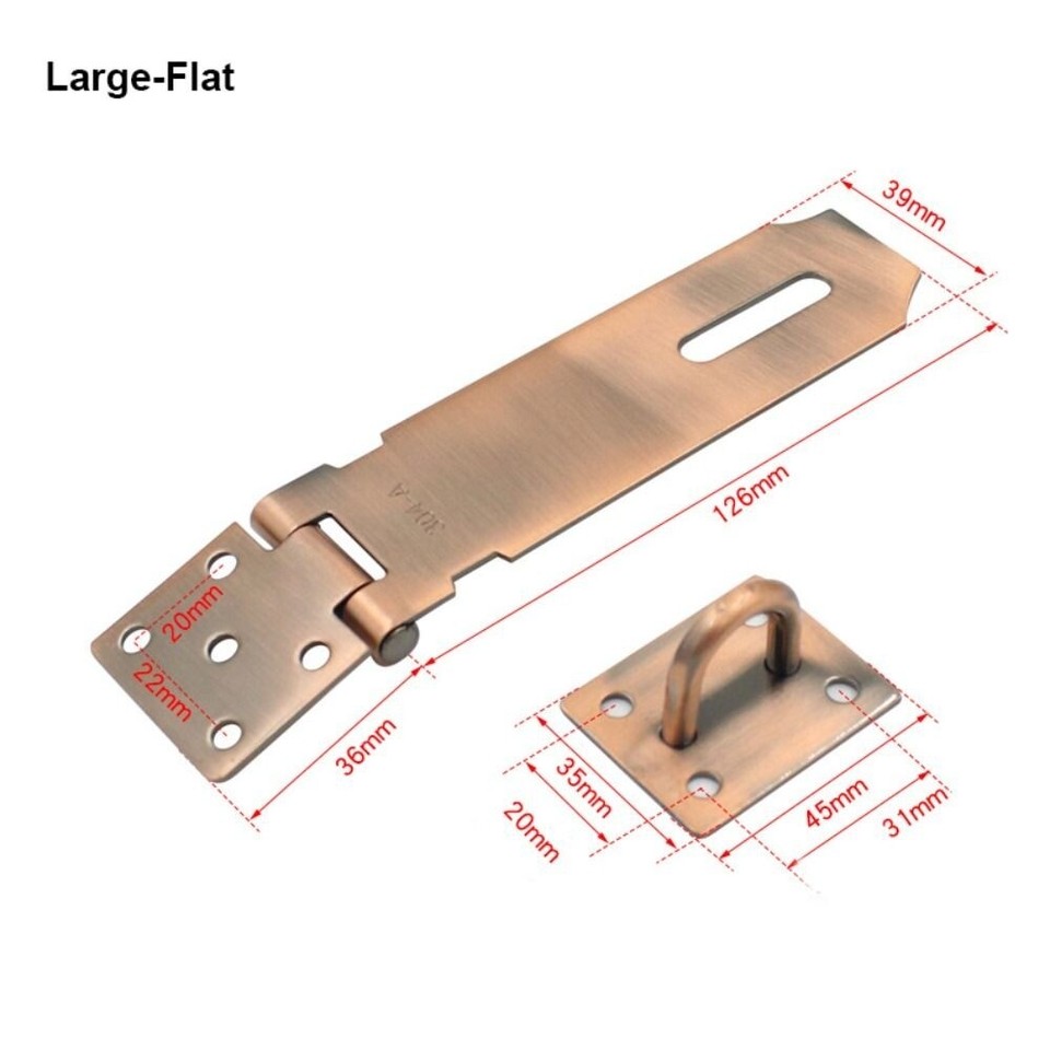 Stainless Steel Burglar-proof Gate Bolt Shed Latch Padlock Hasp Door ...