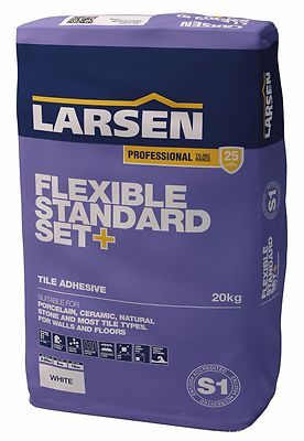 LARSEN PRO STANDARD (SLOW) SET FLEXIBLE PLUS 20 KG TILE ADHESIVE - GREY ...